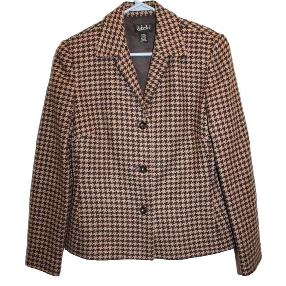Rafaella | Jackets & Coats | Rafaella Blazer Womens Size 8 Brown Tan 6 ...